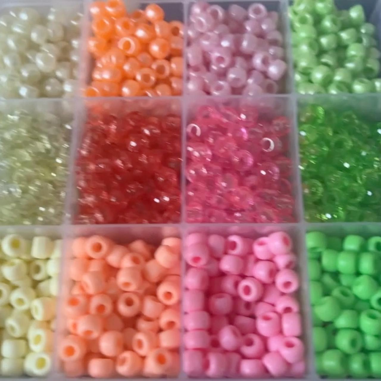 handmade pride pan kandi with lil dice