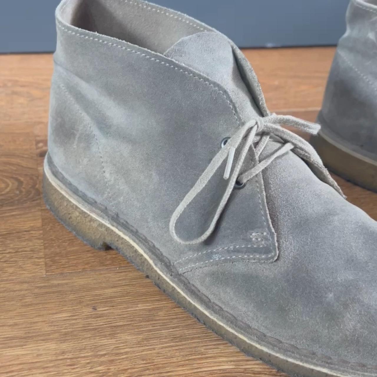 Clarks Men's Grey Boots | Depop