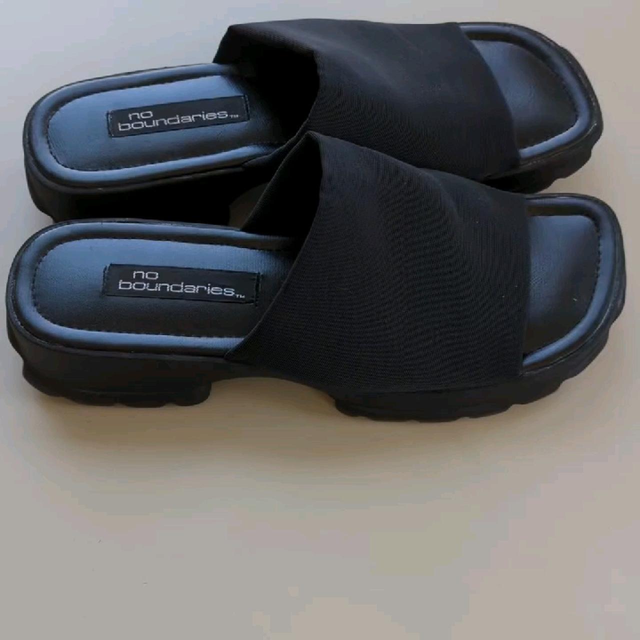 No Boundaries Women's Black Slides | Depop