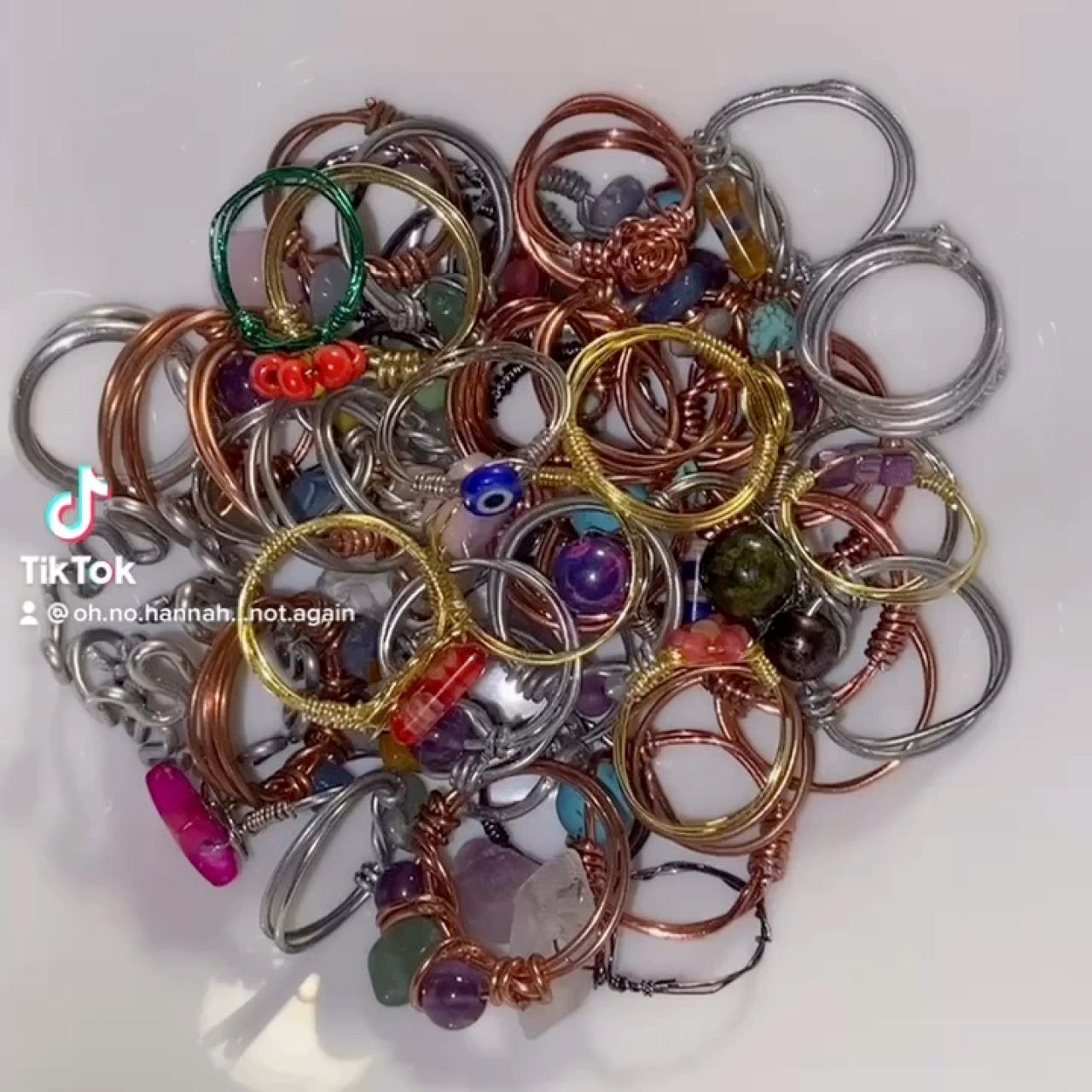 super cute wire rings!! hand made send in requests!!... - Depop