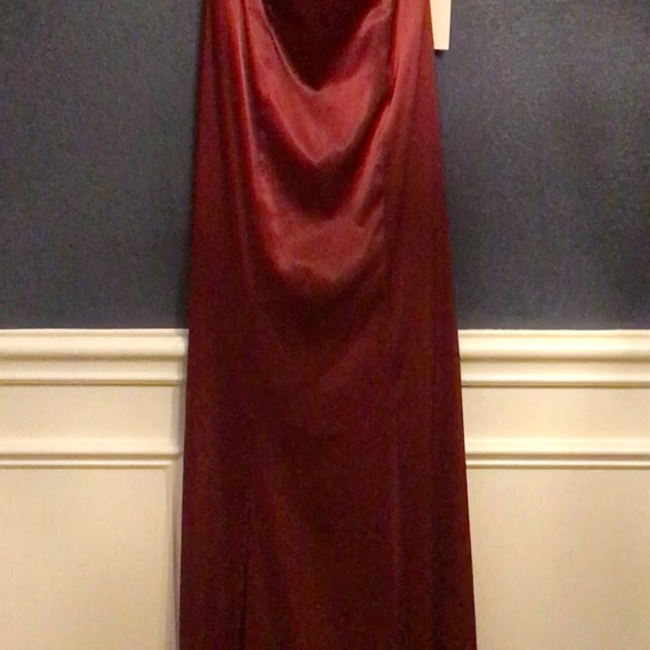 Limit Women's Burgundy and Red Dress | Depop