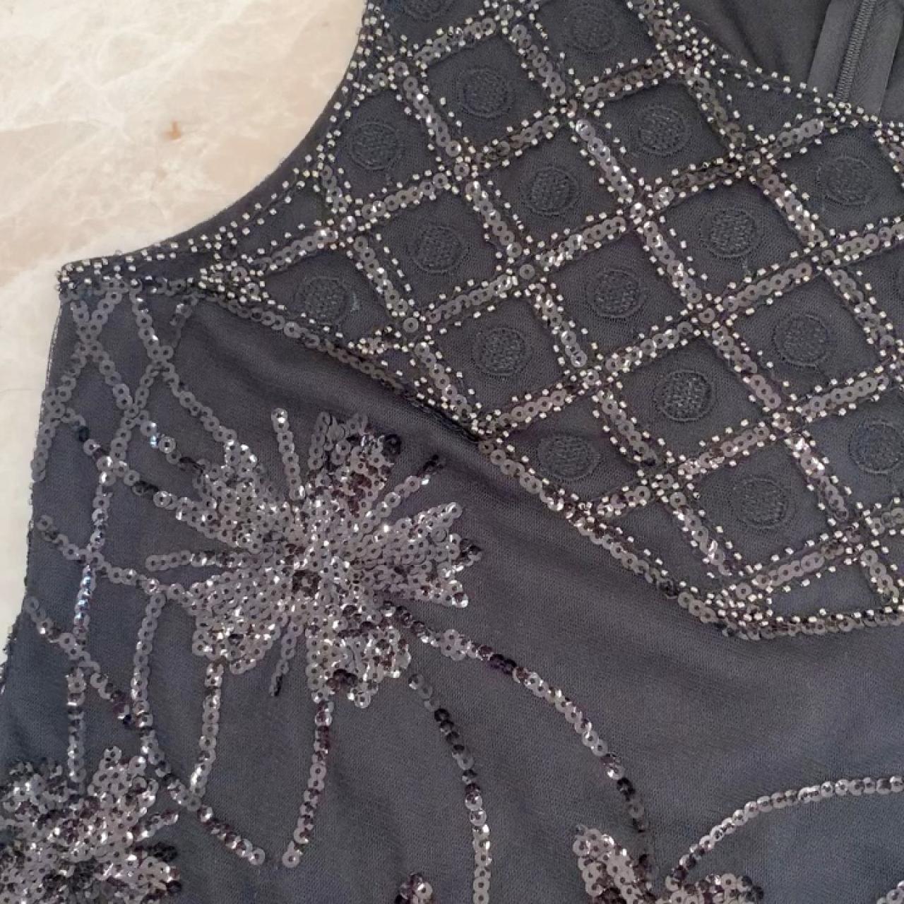 Tenki London stunning black flapper style Charleston... - Depop