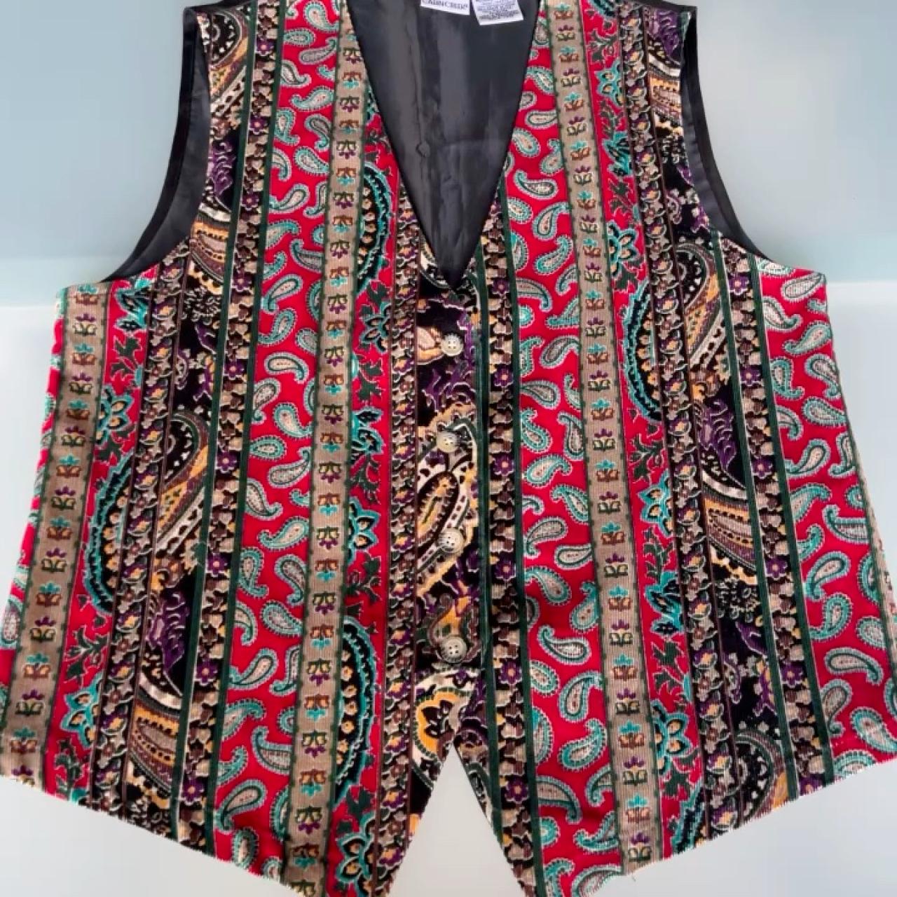 Vintage paisley print vest 🌙 Gorgeous and versatile... - Depop