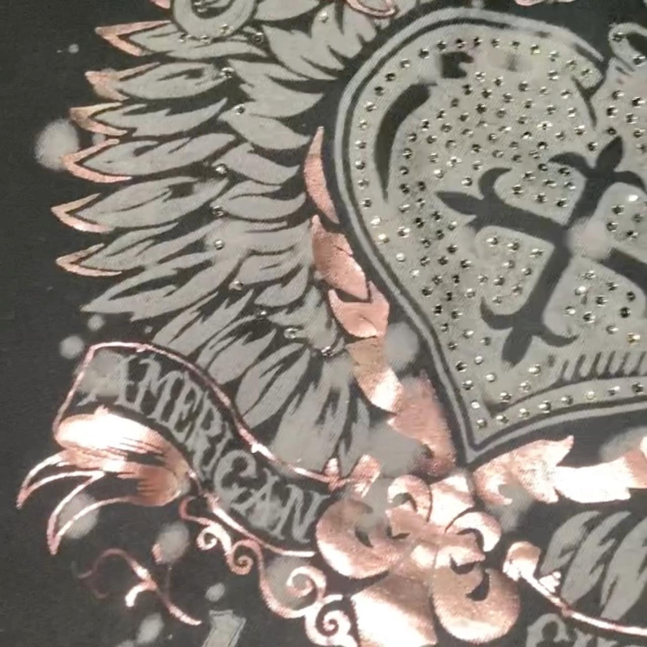 Affliction Women's Pink and Black Shirt | Depop