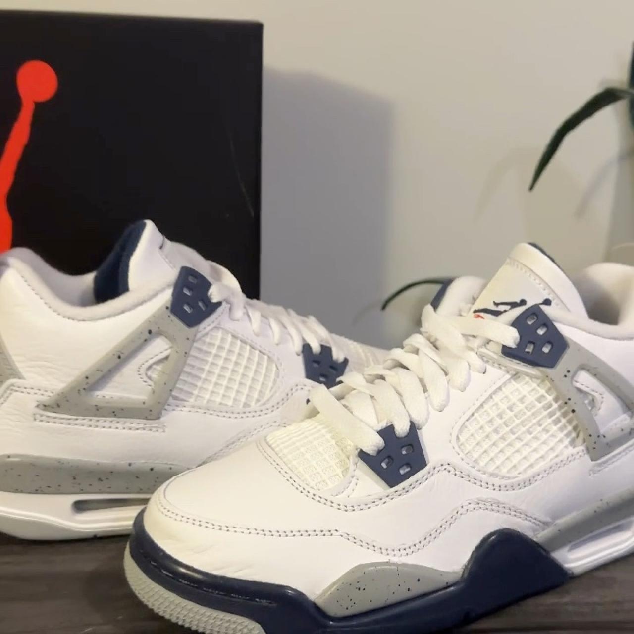 Air Jordan 4 Midnight Navy 🌀🔥 Sizes Available... - Depop