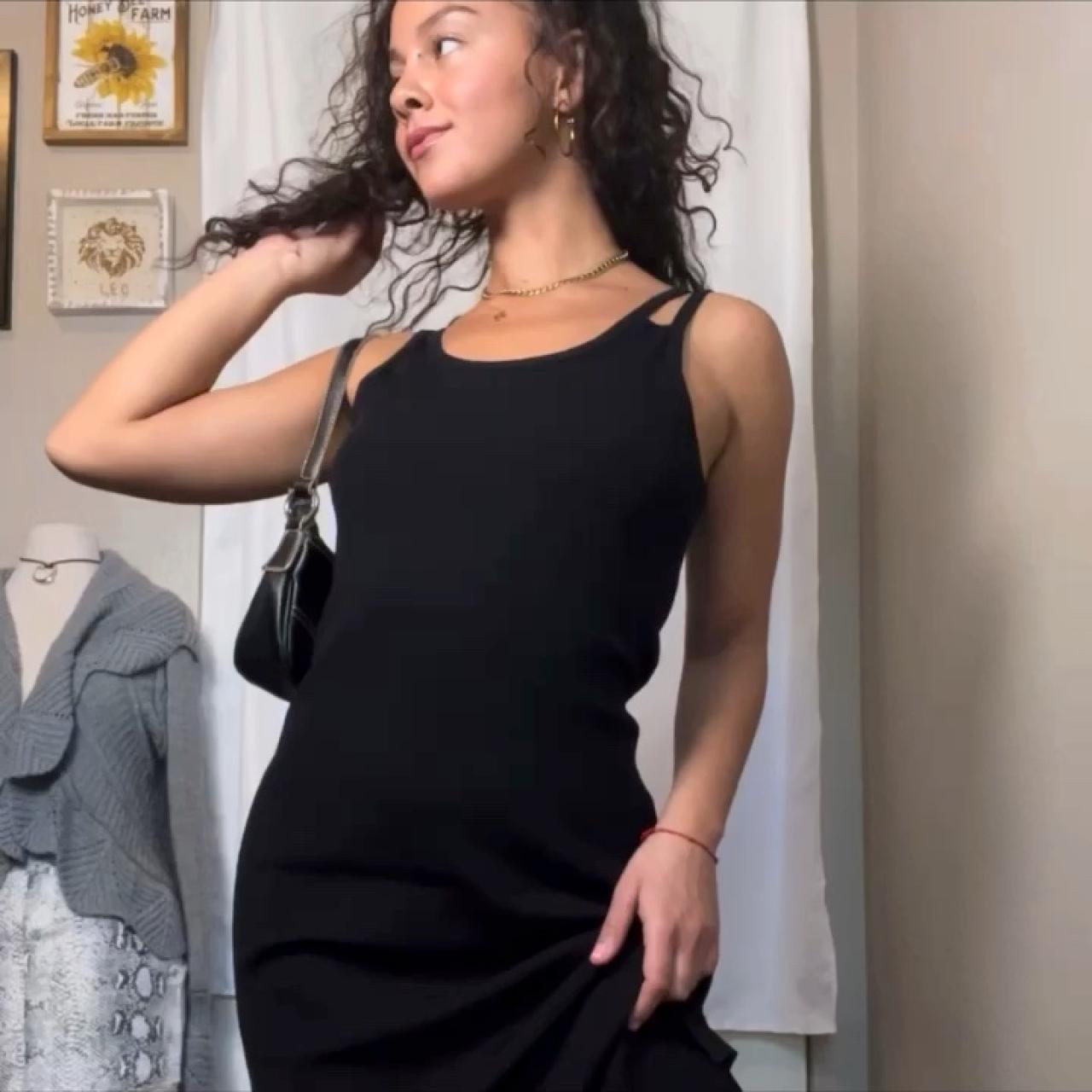 Ribbed Knit Midi Dress Brand: Xhange, Tag size:... - Depop