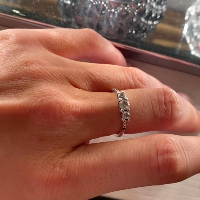 Pandora clear three stone ring Trio of cubic. Depop
