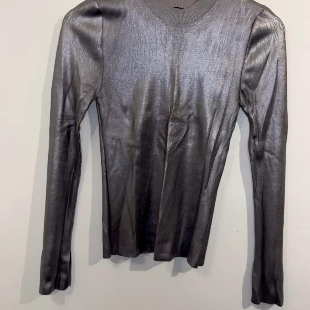 Zara Women's Silver Jumper | Depop