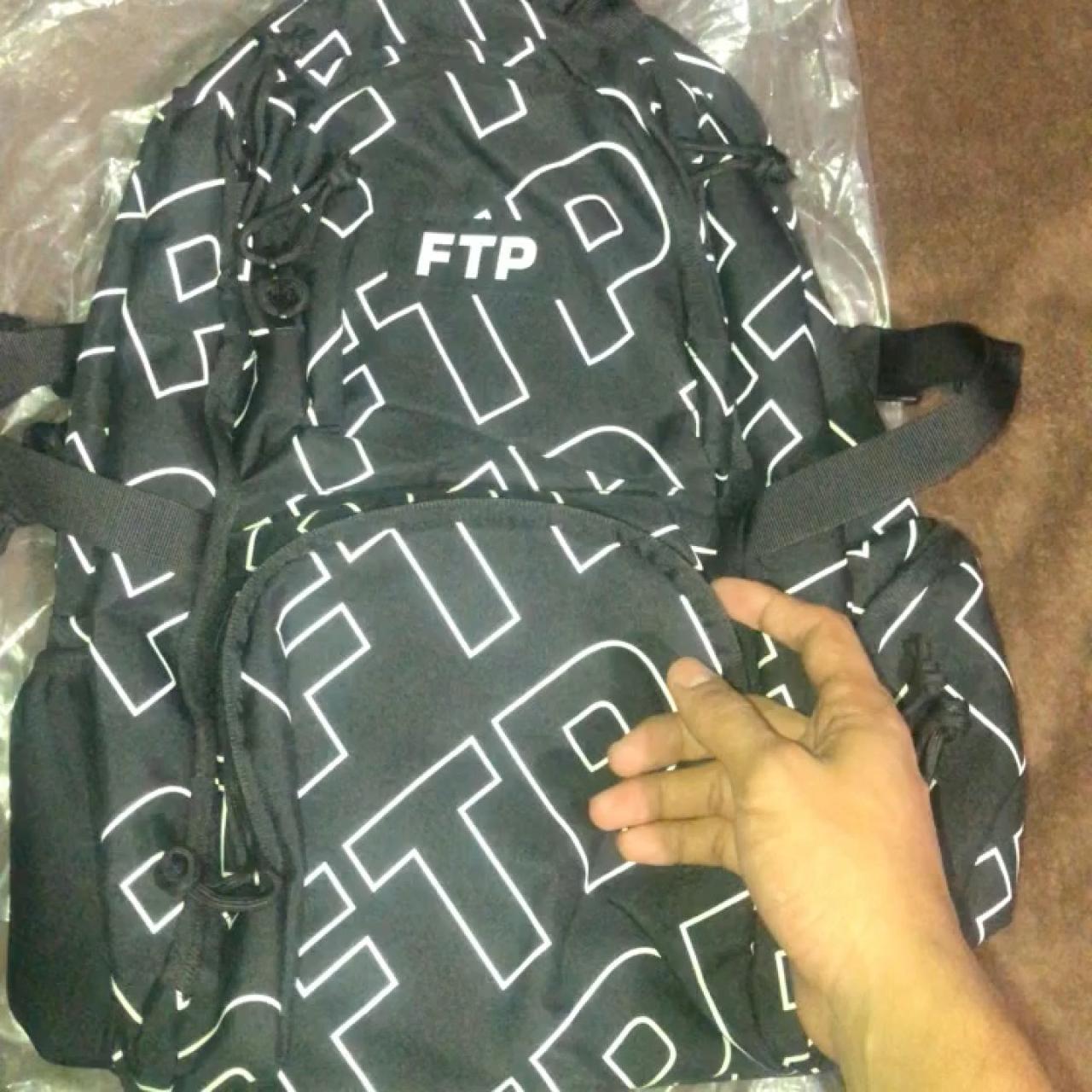 FTP Men's Black and White Bag | Depop