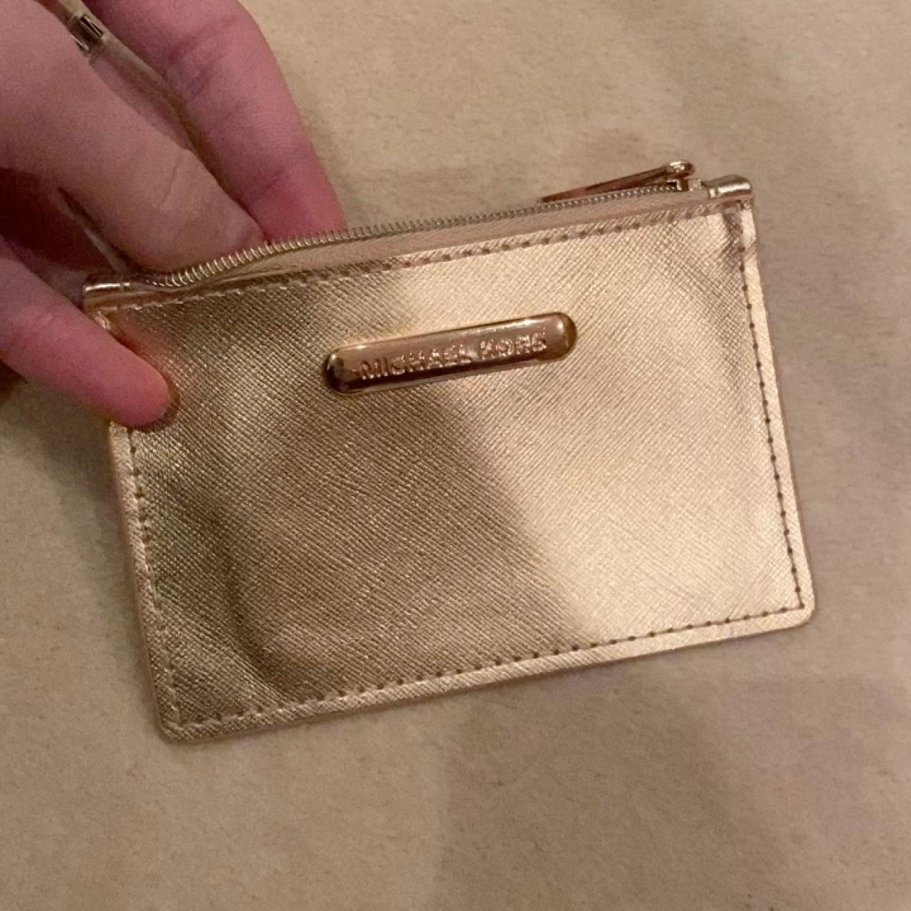Authentic MICHAEL KORS gold, metallic coin purse.... - Depop