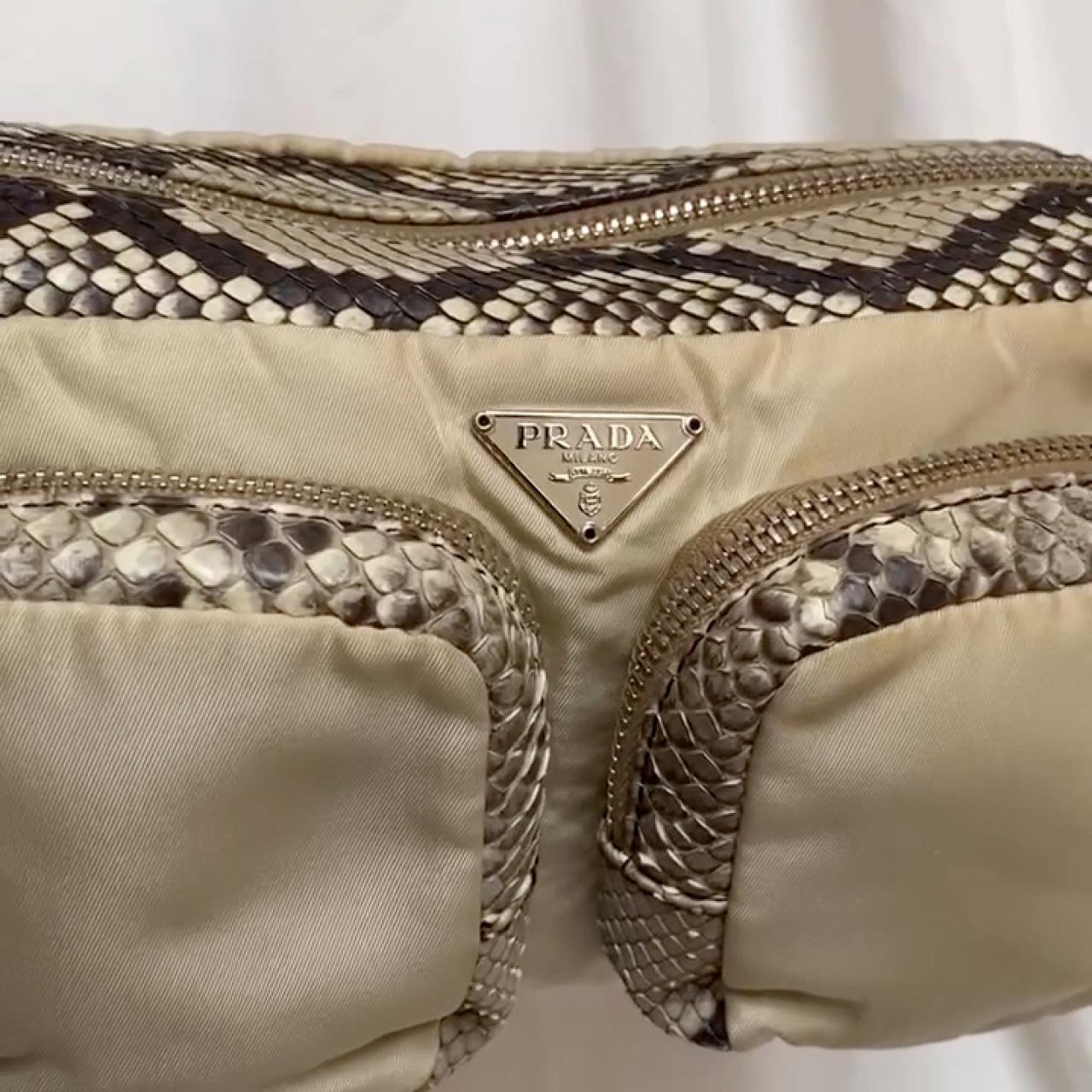 Rare vintage Nylon & Python trim shoulder... - Depop