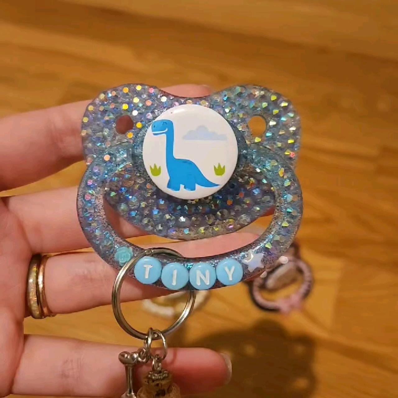 Blue Dino Adult Paci I deco-d this myself but do... - Depop