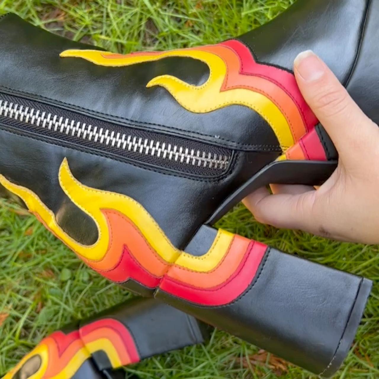 ICONIC PLATFORM FLAME BOOTS 🔥🖤 By CURRENT MOOD/... - Depop