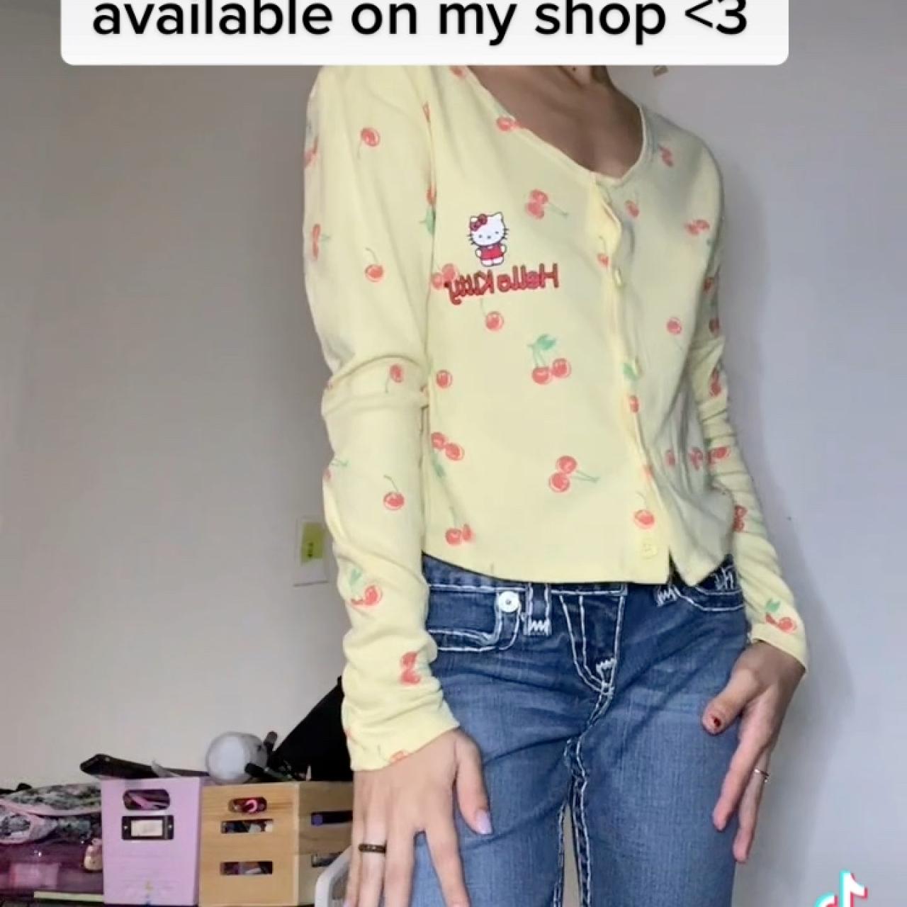 Hello Kitty Button-Up Long Sleeve 🍒💛 ️‍🔥BUY 2 GET 1... - Depop