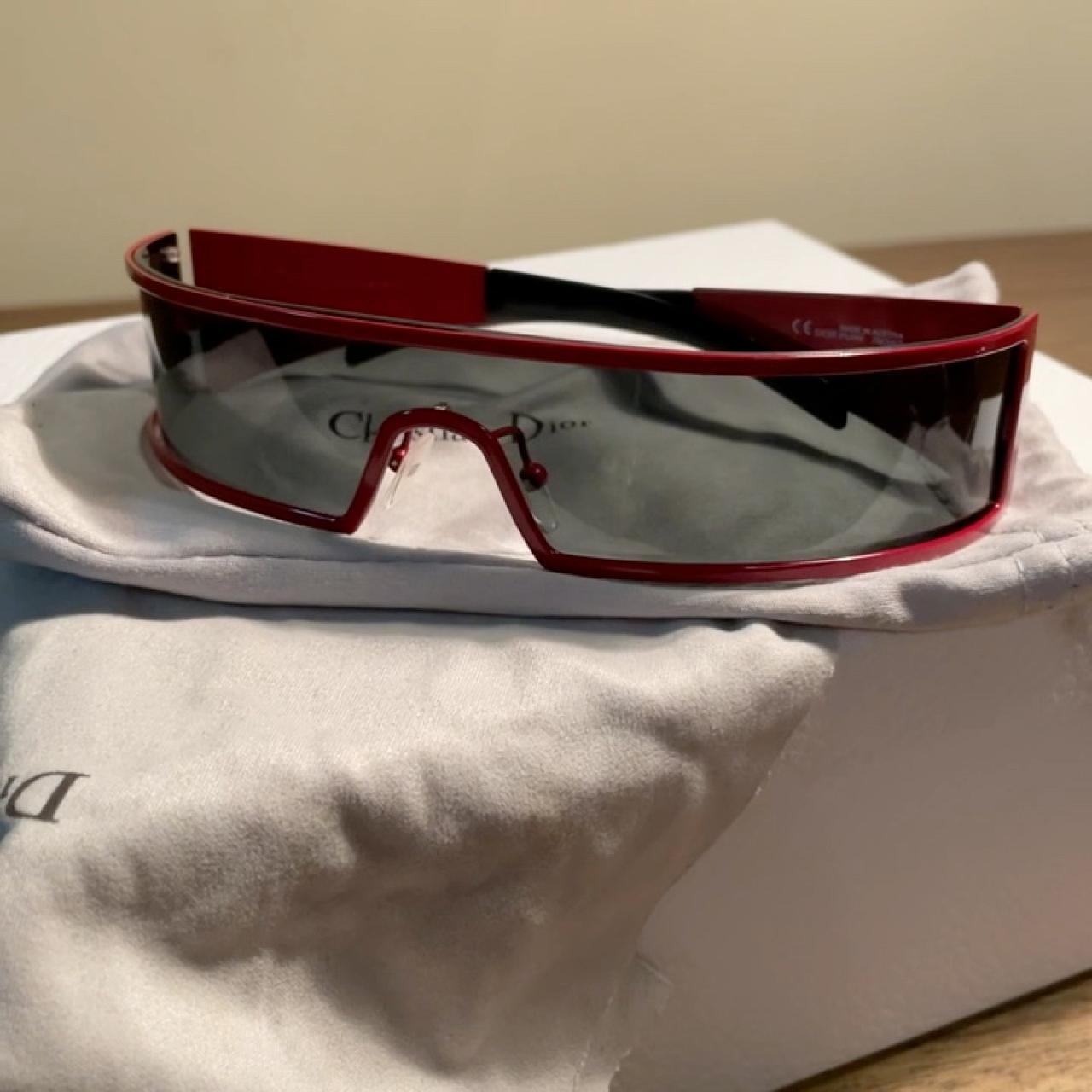 Dior punk sunglasses in red from Christian Dior... - Depop