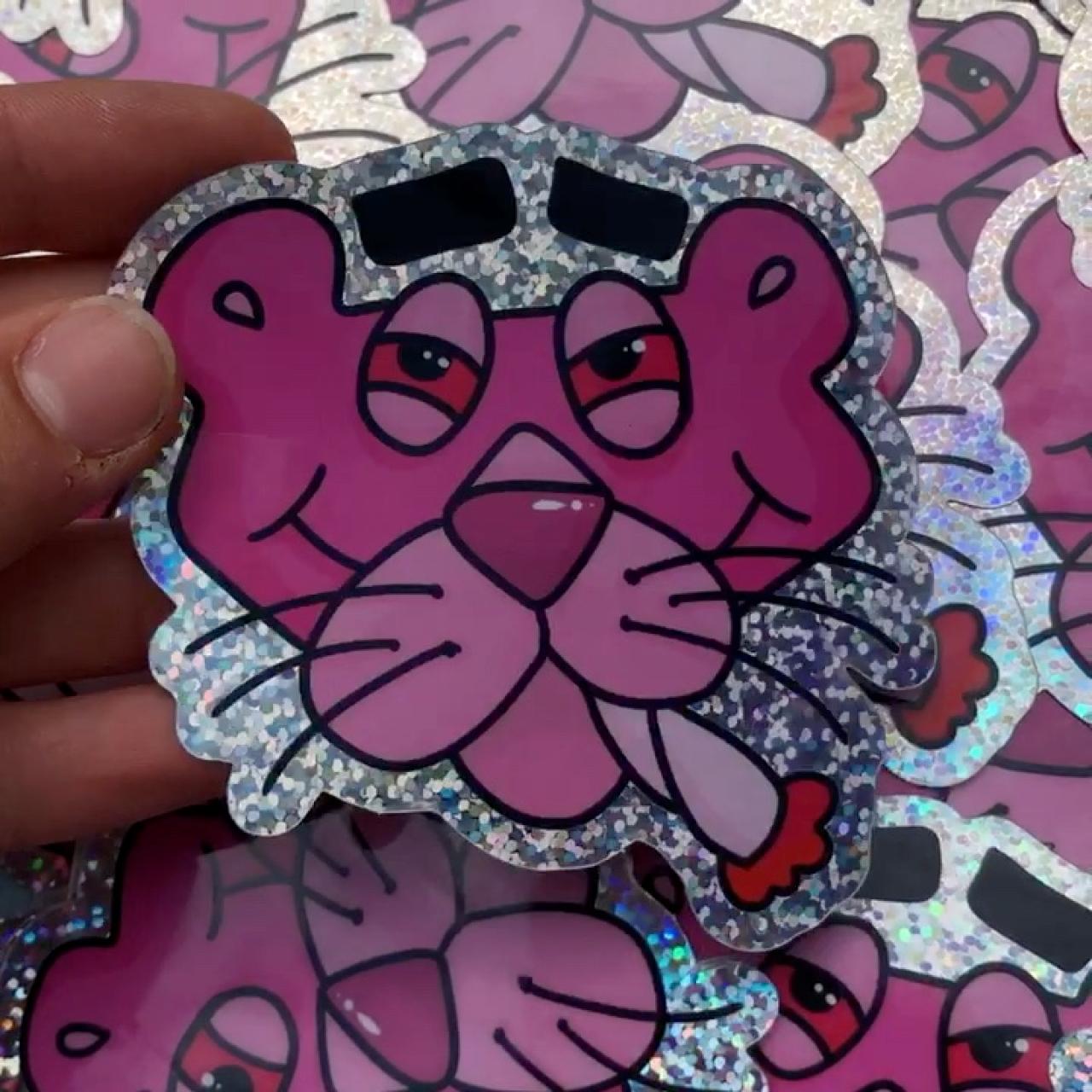 Pink Panther Smoking Weed