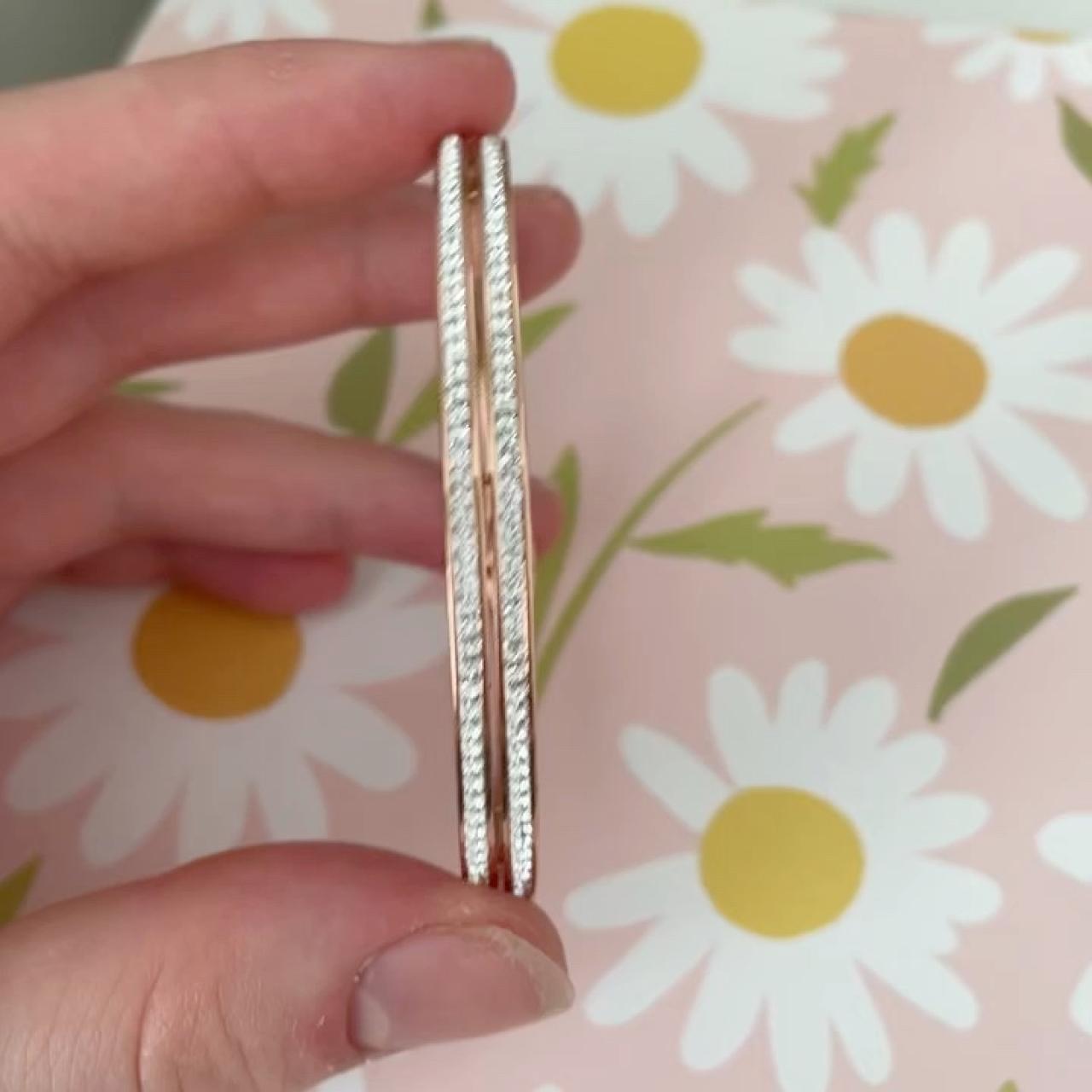 Warren James Rose Gold Clear Crystal Bangle - so... - Depop