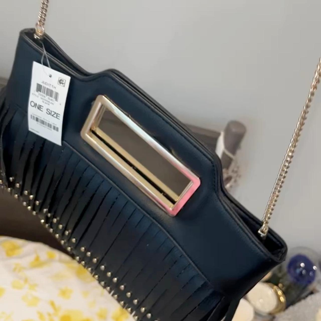 INC International Concepts Women's Black and Gold Bag | Depop