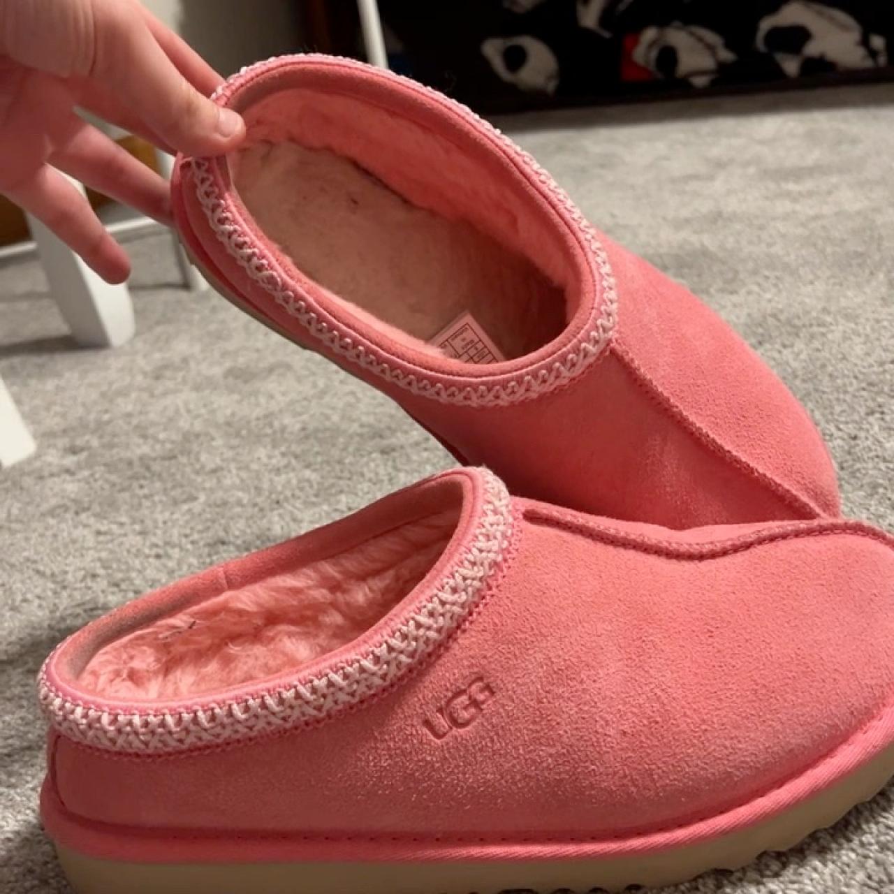 pink Tasman uggs. size tag says 6 it is in kids... - Depop