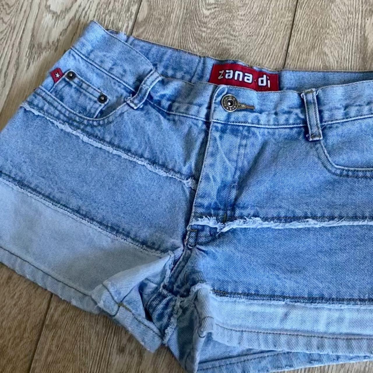 Zana Di Low Rise Patchwork Denim Shorts Size 125 Depop