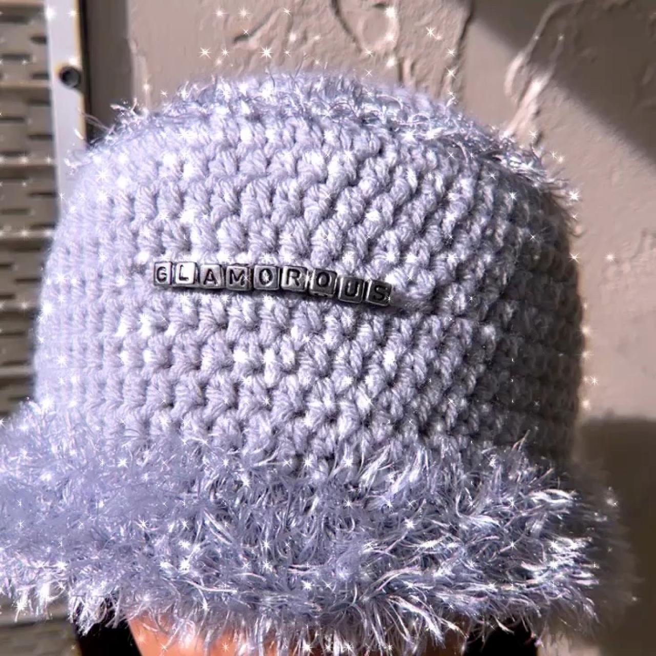 Glamorous Silver Bucket Hat Handmade cotton crochet... - Depop