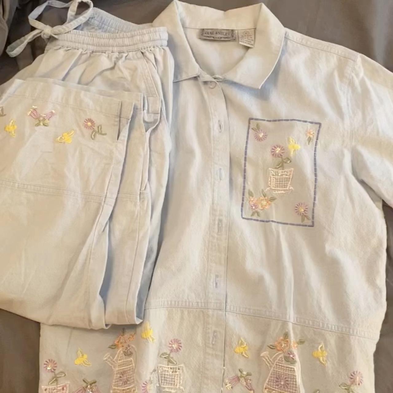 Vintage Jane Ashley Embroidered Set - Depop