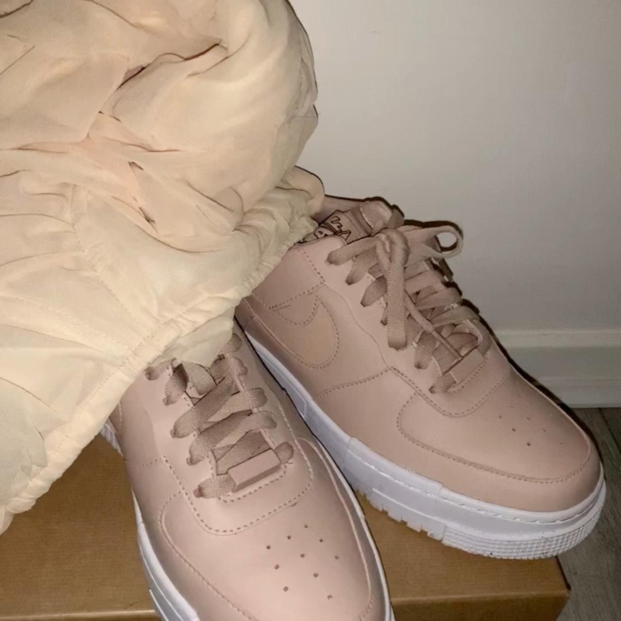 NIKE AIR FORCE ONE NEW. PLATFORM. SIZE 7 worn 2... - Depop