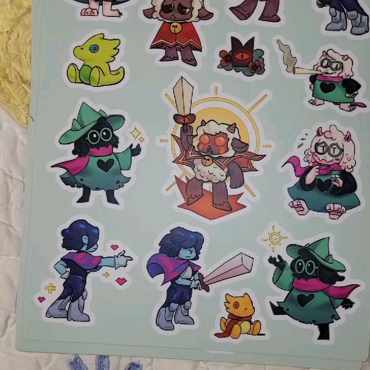 Blue and Green Stickers | Depop